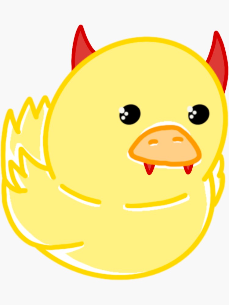 "Demon Duck" Sticker for Sale by Nightlea | Redbubble