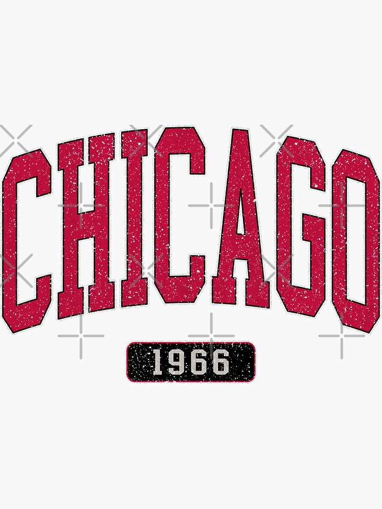 "Chicago est 1966" Sticker for Sale by jhonson19 | Redbubble