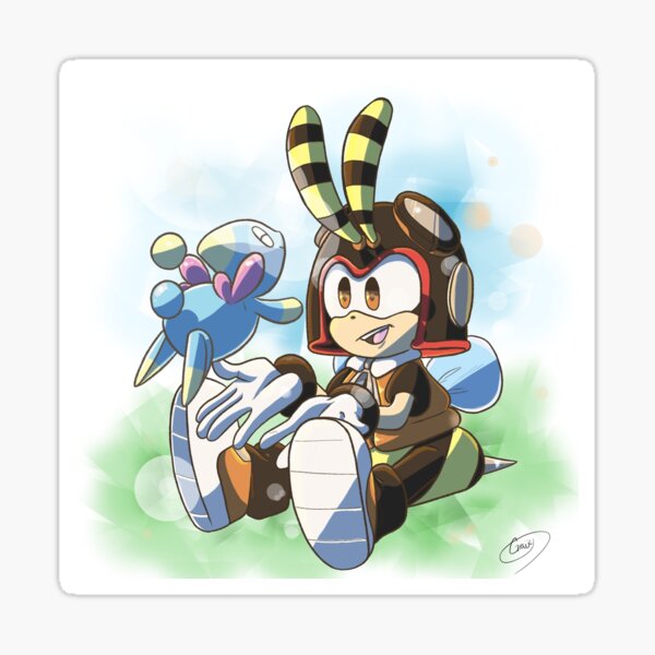 "Charmy Bee and Chao" Sticker for Sale by PassTheGravy | Redbubble
