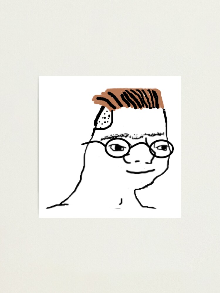 "Zoomer Wojak | Funny Meme" Photographic Print for Sale by memeology69 ...