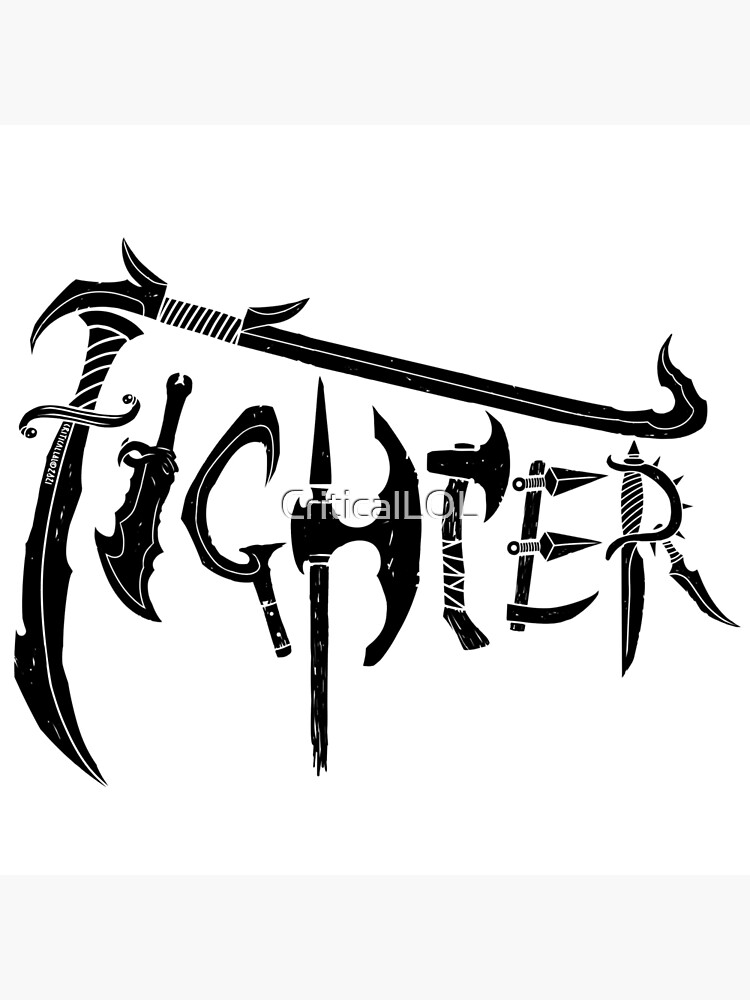 "D&D Fighter Class Logo" Poster by CriticalLOL | Redbubble