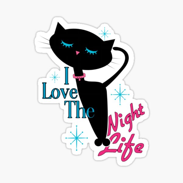 "Smokey Loves the Nightlife!" Sticker for Sale by RoGoArt | Redbubble