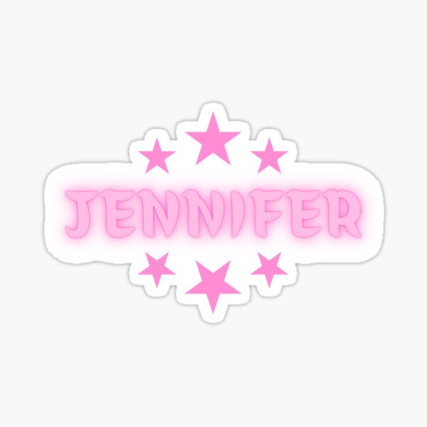 "Lovely Girl Named Jennifer" Sticker for Sale by PatternsUp | Redbubble