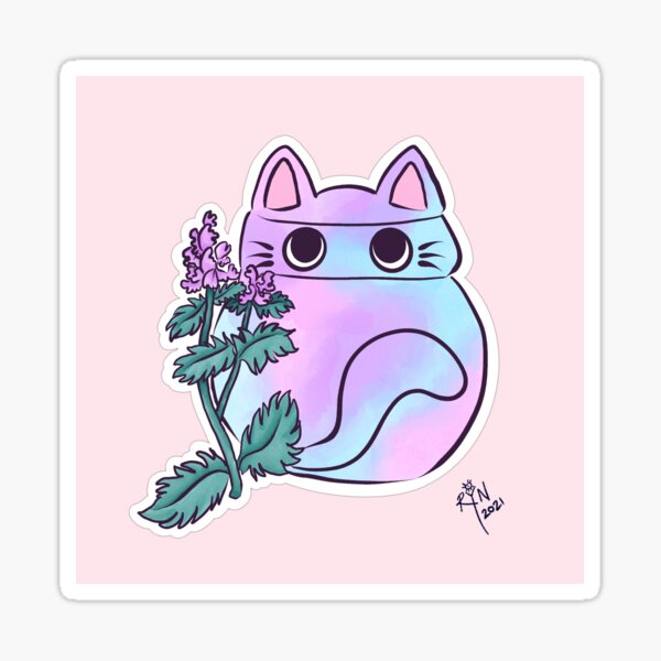 "Space Catnip" Sticker for Sale by bits-and-beans | Redbubble