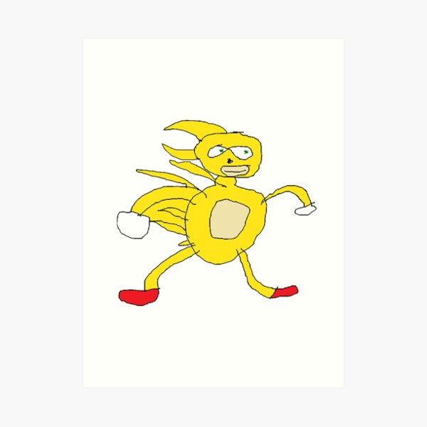 "Gotta Go Fast Supah Super Sanic Meme" Art Print for Sale by ...