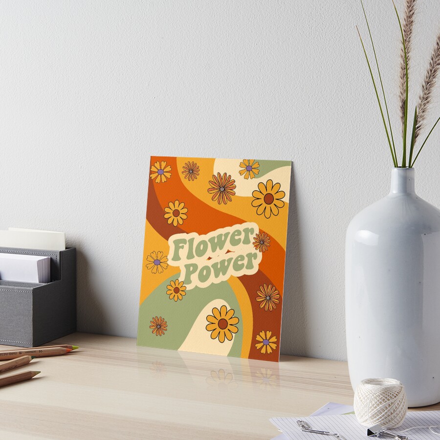 "Flower Power Groovy Typography" Poster for Sale by Freshfroot | Redbubble