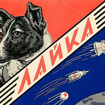 "Laika / Лайка, USSR, 1958 [RESTORED] — Soviet vintage space poster ...