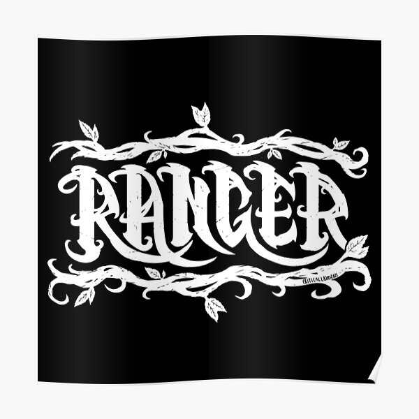 "D&D Ranger Class Logo White" Poster for Sale by CriticalLOL | Redbubble