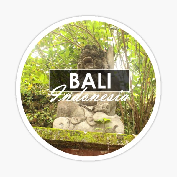 "Bali Island Indonesia Balinese temple statue in Ubud Bali" Sticker for ...