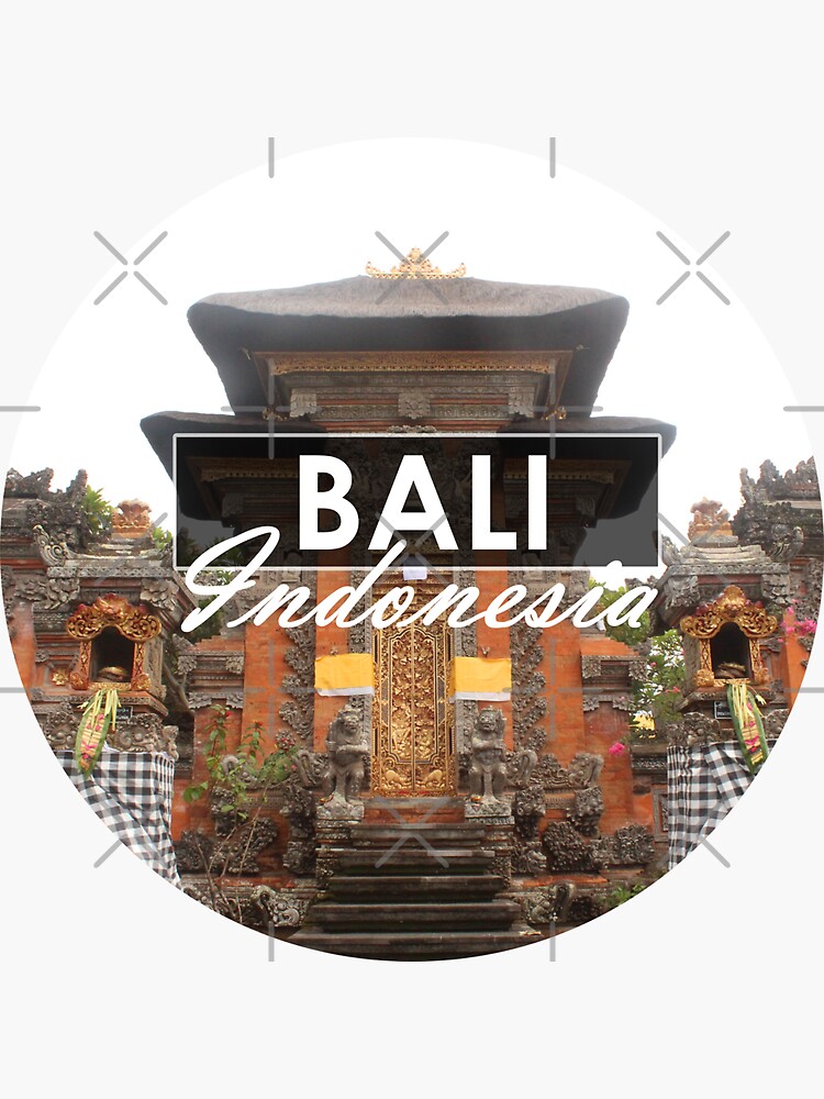 "Ceremony at Balinese Hindu Temple Bali Indonesia (circular)" Sticker ...