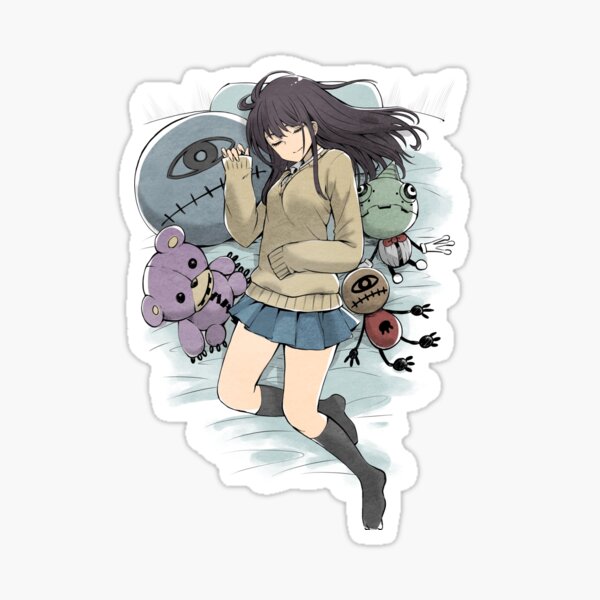 "Mieruko chan-miko yotsuya" Sticker for Sale by zeromanga | Redbubble