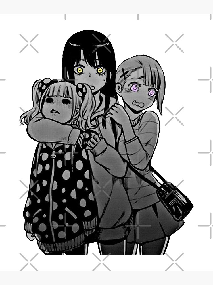 "Mieruko chan-miko and Hana and Yuria" Art Print for Sale by zeromanga | Redbubble