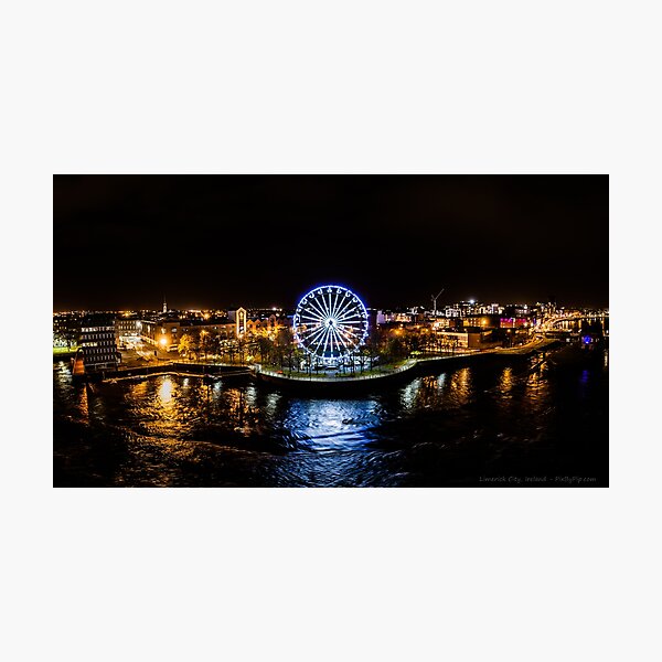 "Limerick City, Ireland - Ferris Wheel Panoramic at Arthurs Quay ...