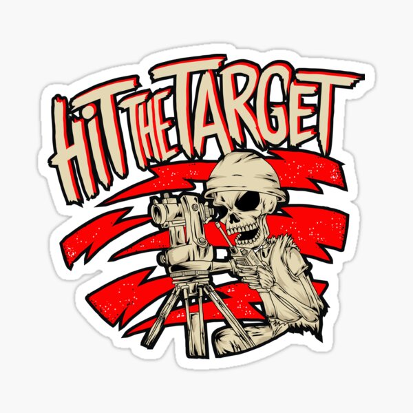 "SURVEYOR, HIT THE TARGET" Sticker for Sale by maipura | Redbubble
