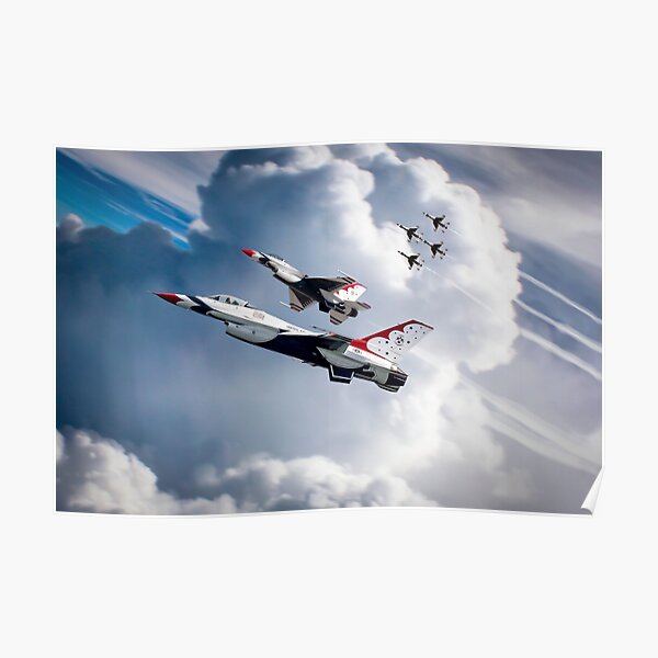 "USAF Thunderbirds" Poster for Sale by aviationart | Redbubble