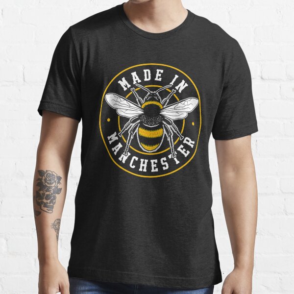 "Made In Manchester Worker Bee Pocket Badge " T-shirt for Sale by ...