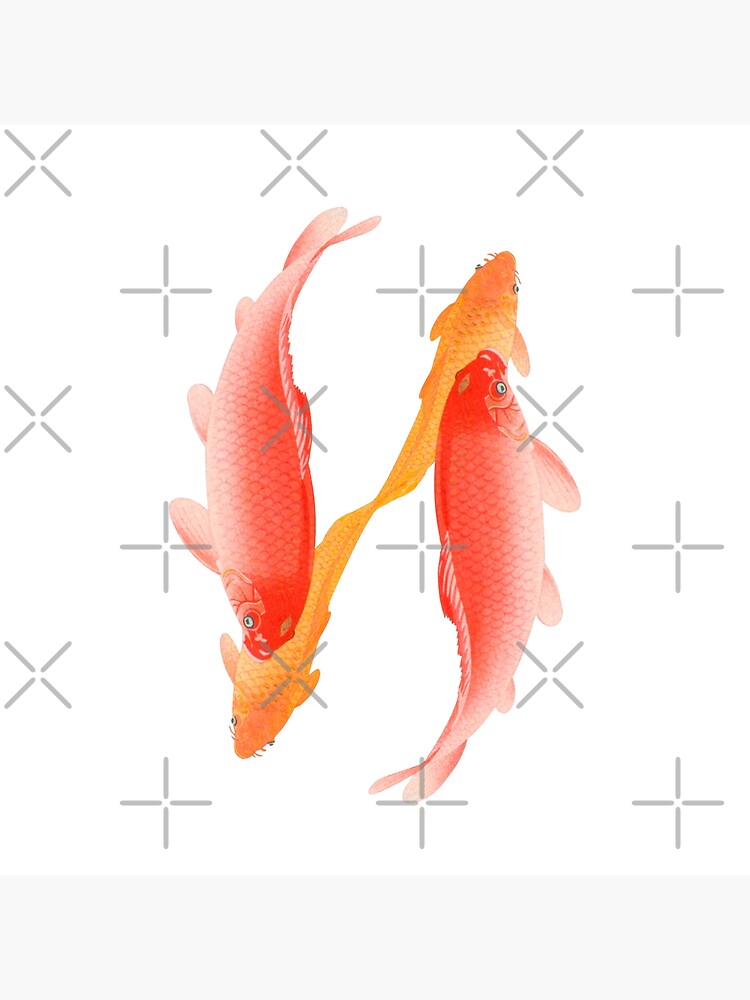 "KOI FISH PISCES SYMBOL" Poster for Sale by D-Art-Studio | Redbubble