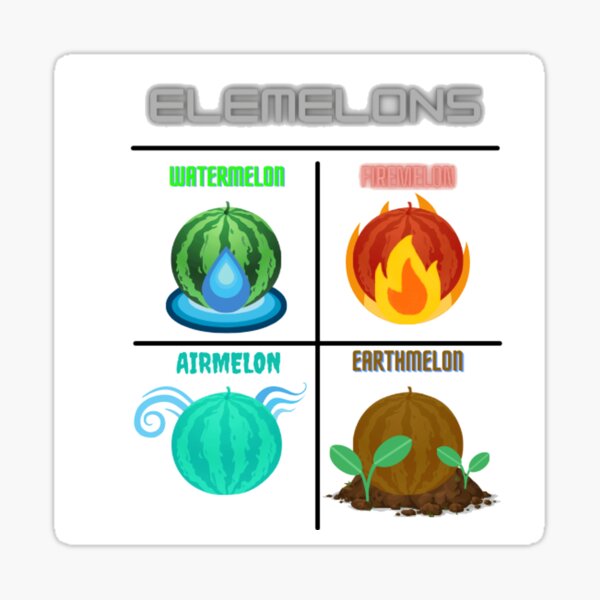 "The Elemelons Meme" Sticker for Sale by KShades | Redbubble