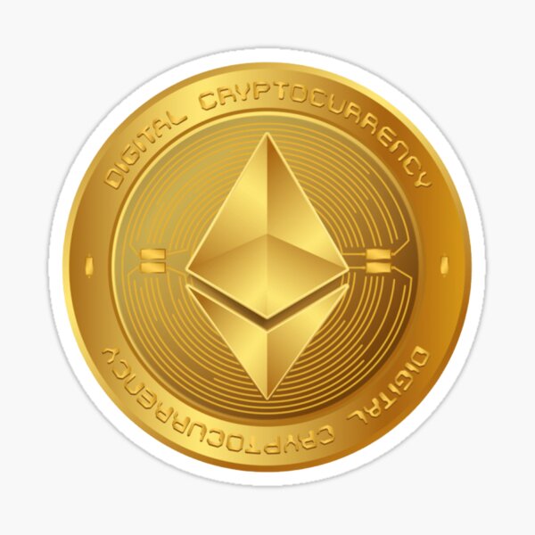 "Crypto Currency, ETH, Ethereum" Sticker for Sale by LiluBellelule ...