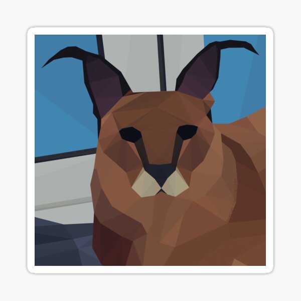Low Poly Floppa Sticker For Sale By Pacino44 Redbubble