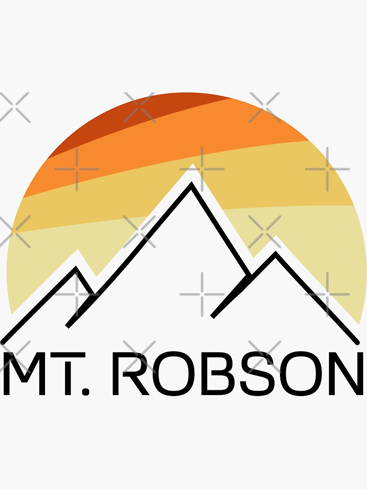 "Mount Robson Retro" Sticker by esskay | Redbubble