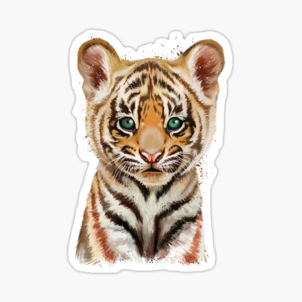 "baby tiger" Sticker by Niti-Niti | Redbubble