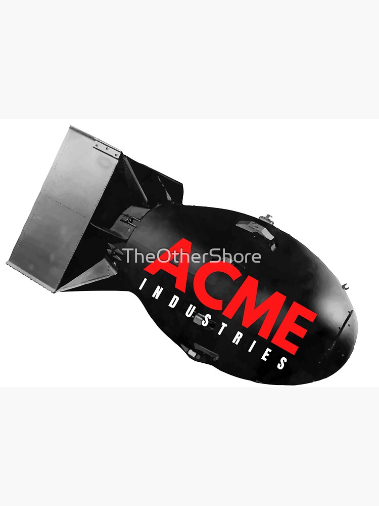 "ACME industries atomic bomb" Sticker for Sale by TheOtherShore | Redbubble