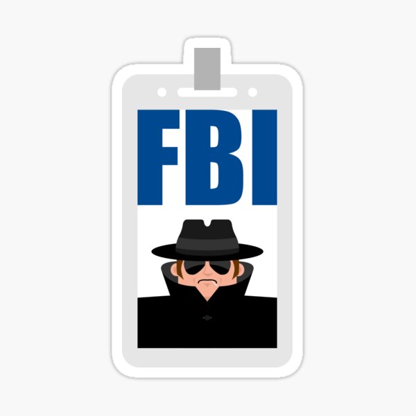 "FBI AGENT" Sticker by designerJO23 | Redbubble