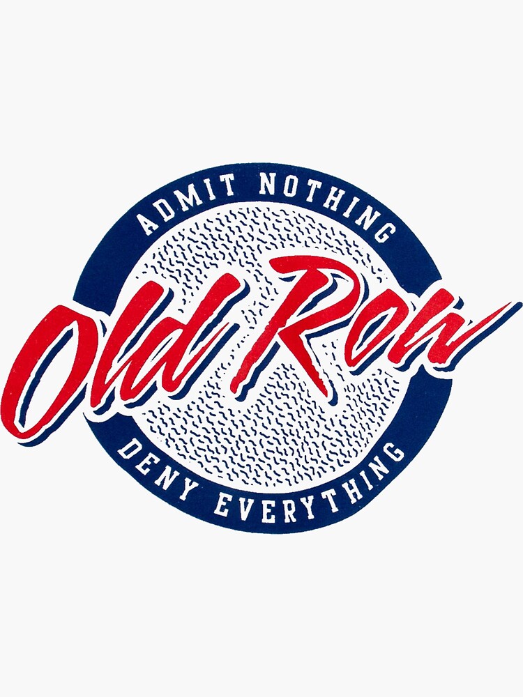 "Old row shirt" Sticker for Sale by massadeh2002 | Redbubble