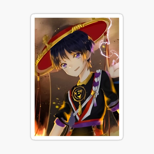 "Scaramouche Genshin Impact " Sticker for Sale by roycool | Redbubble