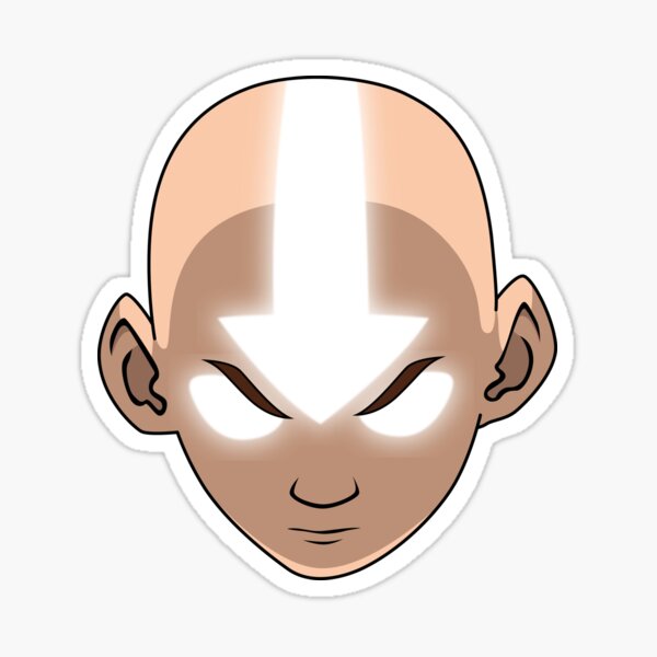 "Aang Avatar Mode - ATLA" Sticker for Sale by LittleChelsea | Redbubble