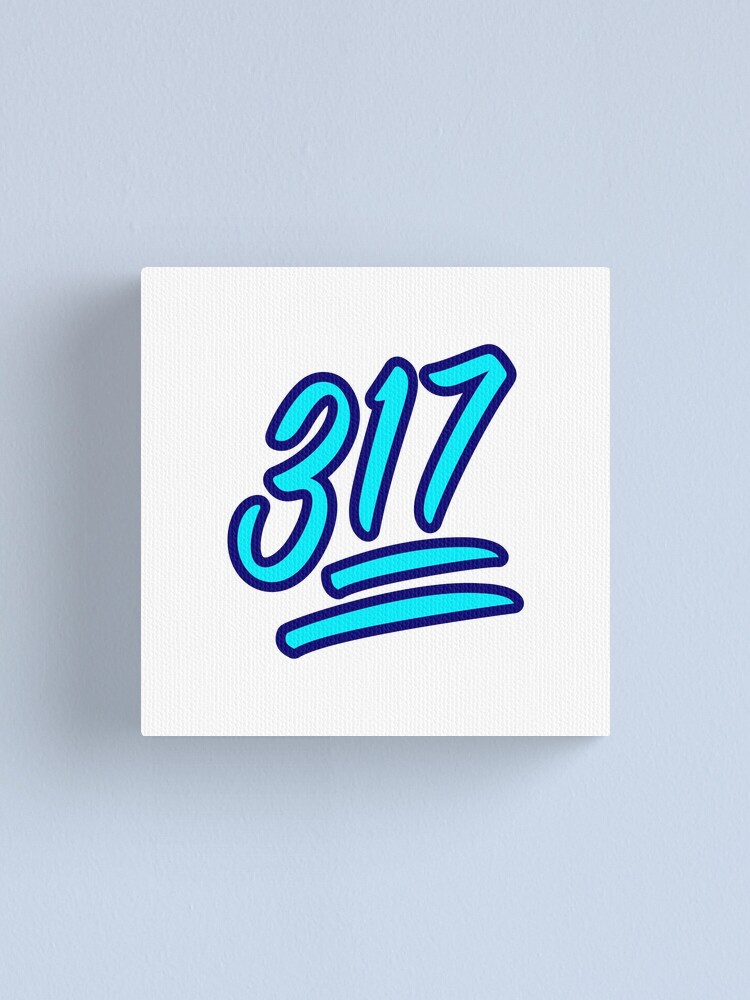"317 Indianapolis, Indiana Emoji Logo" Canvas Print for Sale by ObieO ...