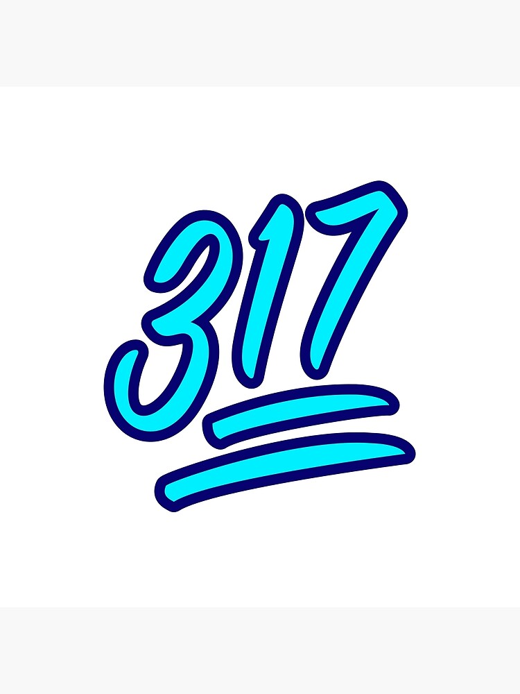 "317 Indianapolis, Indiana Emoji Logo" Canvas Print for Sale by ObieO ...