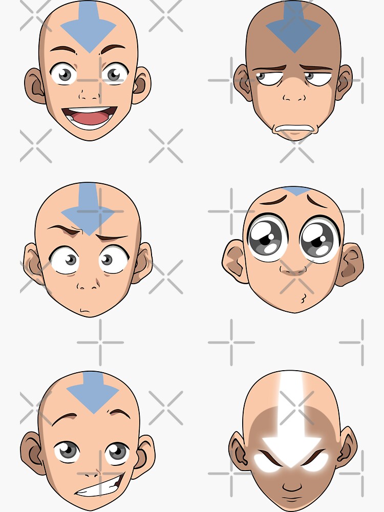 "Aang Expression - Sticker Collection!" Sticker for Sale by ...