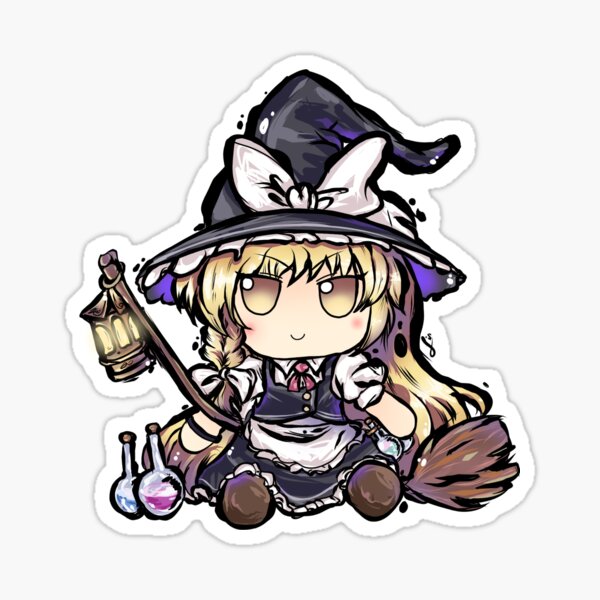 "Marisa Kirisame Fumo " Sticker by LisLisetteDraws | Redbubble