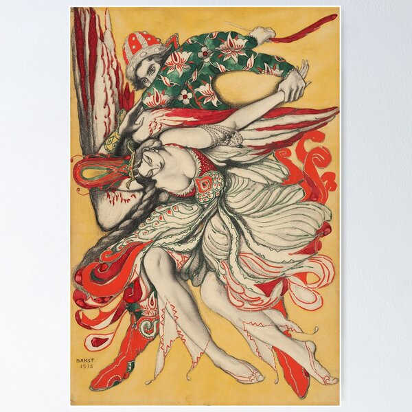 "Firebird - costume design by Leon Bakst - Vintage Art " Poster for ...
