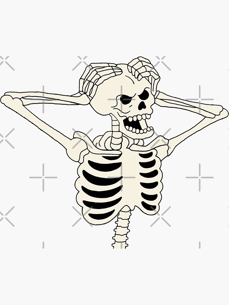 "Skeleton meme " Sticker for Sale by iredesing | Redbubble