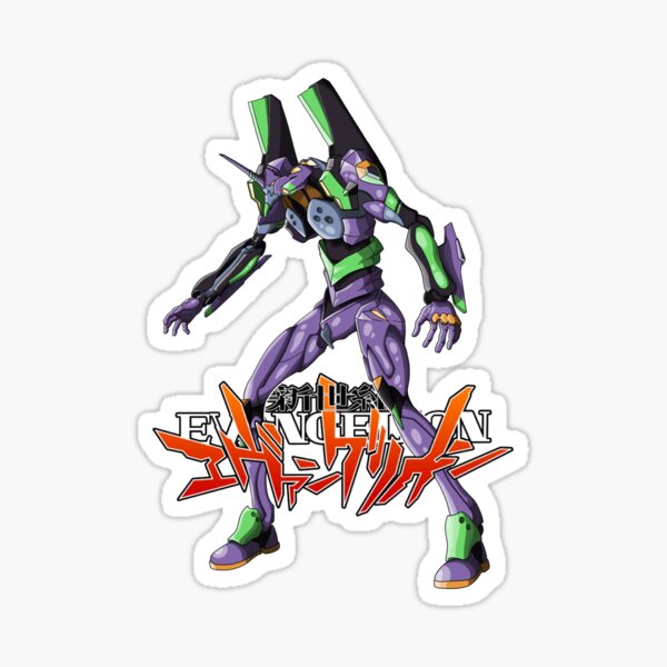 "Eva01 with logo" Sticker by Pepperboi | Redbubble
