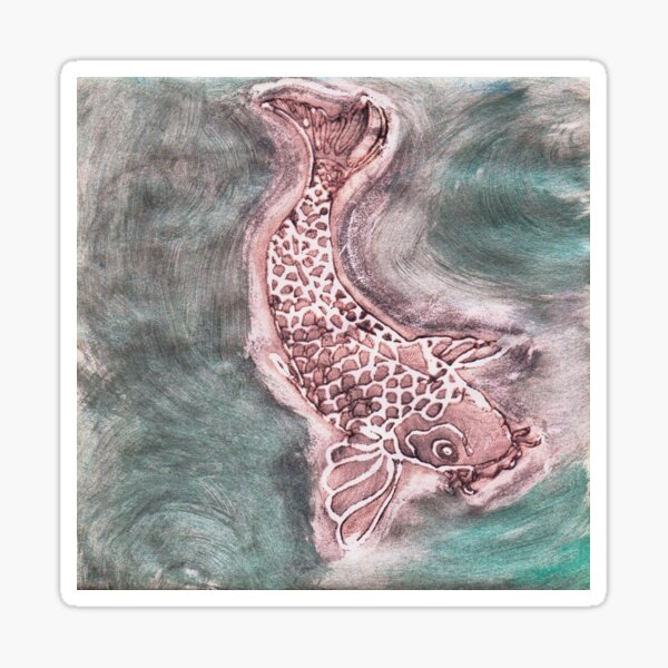 "Koi Fish Solo 1" Sticker by MagsWilliamson | Redbubble