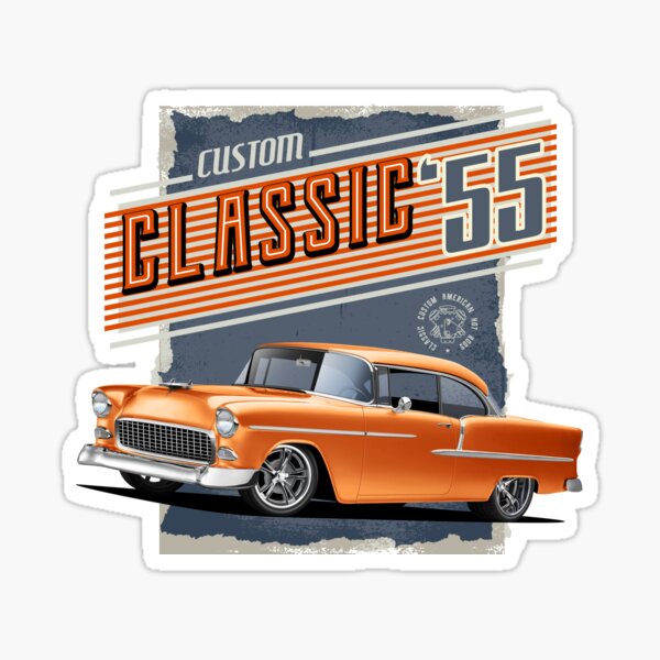 "Classic 55 Chevy" Sticker for Sale by Yourauto | Redbubble