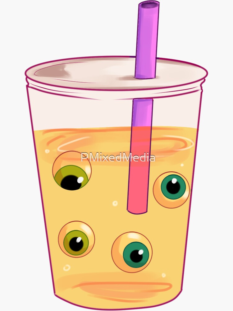"Eye-Boba" Sticker by PMixedMedia | Redbubble