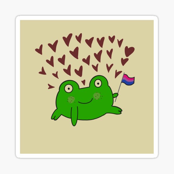 "Bisexual flag frog " Sticker for Sale by Marshaisvibing | Redbubble