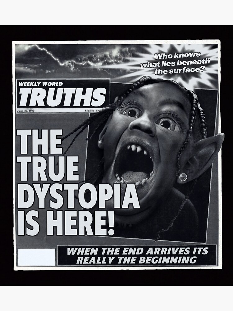 "Escape Plan From Dystopia - True Utopia Is Here Poster" Sticker by ...