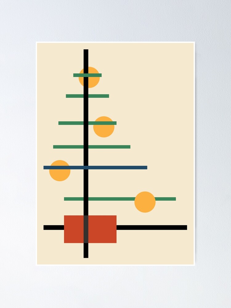 "Bauhaus Inspired Christmas Tree" Poster for Sale by Thespot | Redbubble