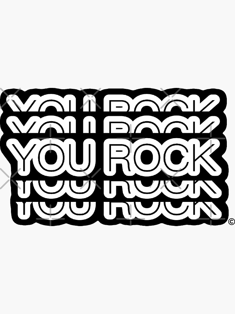"You rock" Sticker for Sale by RhythmnDrums | Redbubble