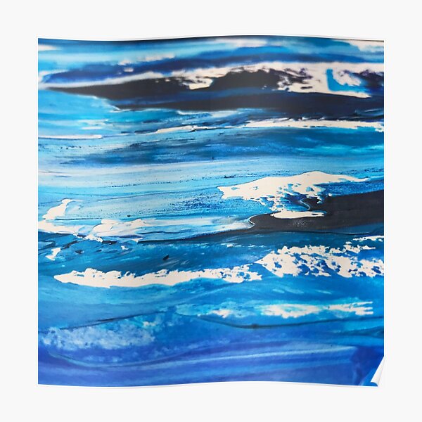 "waves ocean" Poster for Sale by Brightbow | Redbubble