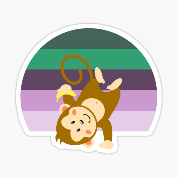 "Cute monkey making Handstand" Sticker for Sale by chrisbears | Redbubble