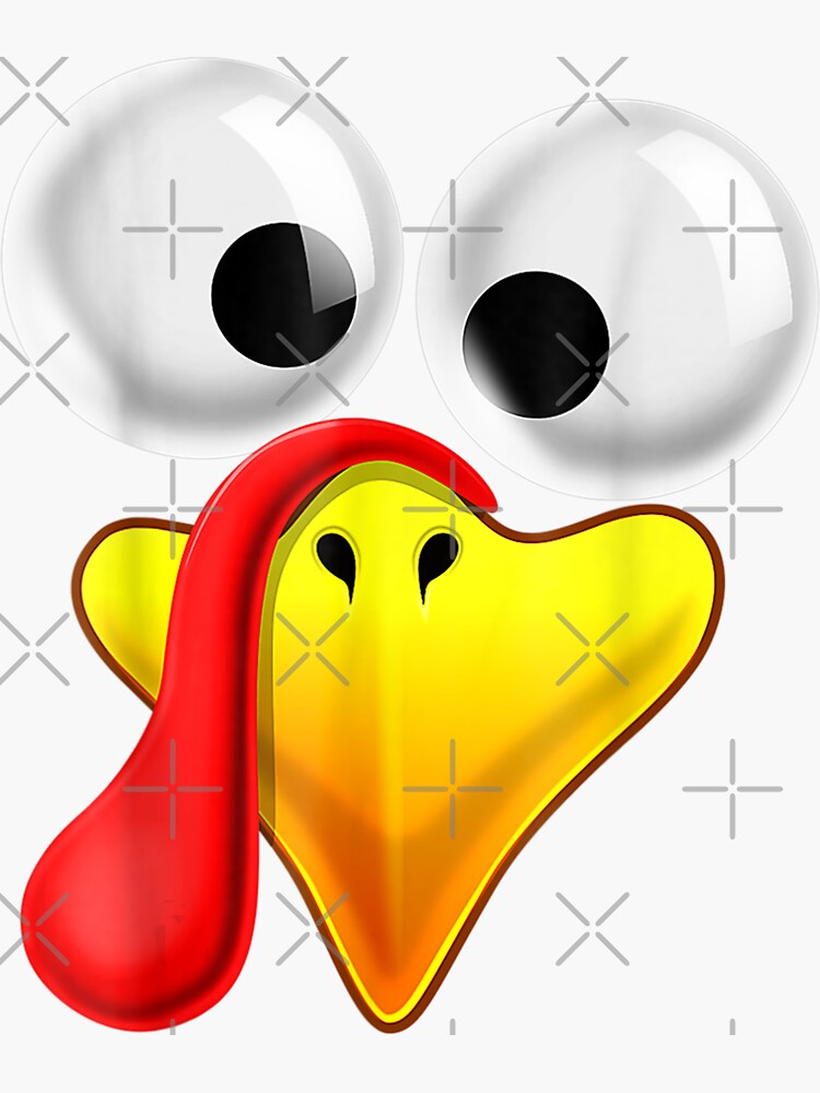 "Thanksgiving Turkey Face Matching Family Costume Gift Kids" Sticker ...