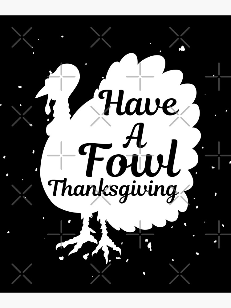 Póster «Have A Fowl Thanksgiving Funny Turkey Trot Vintage Retro para ...