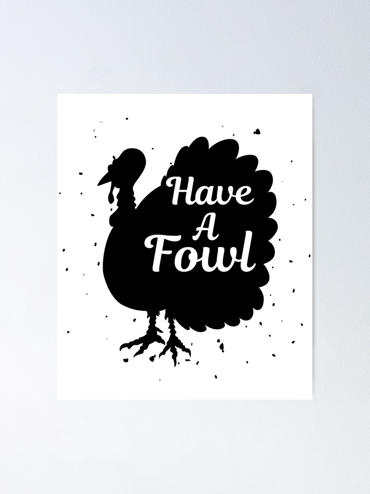 Póster «Copia de Have A Fowl Thanksgiving Funny Turkey Trot Vintage ...